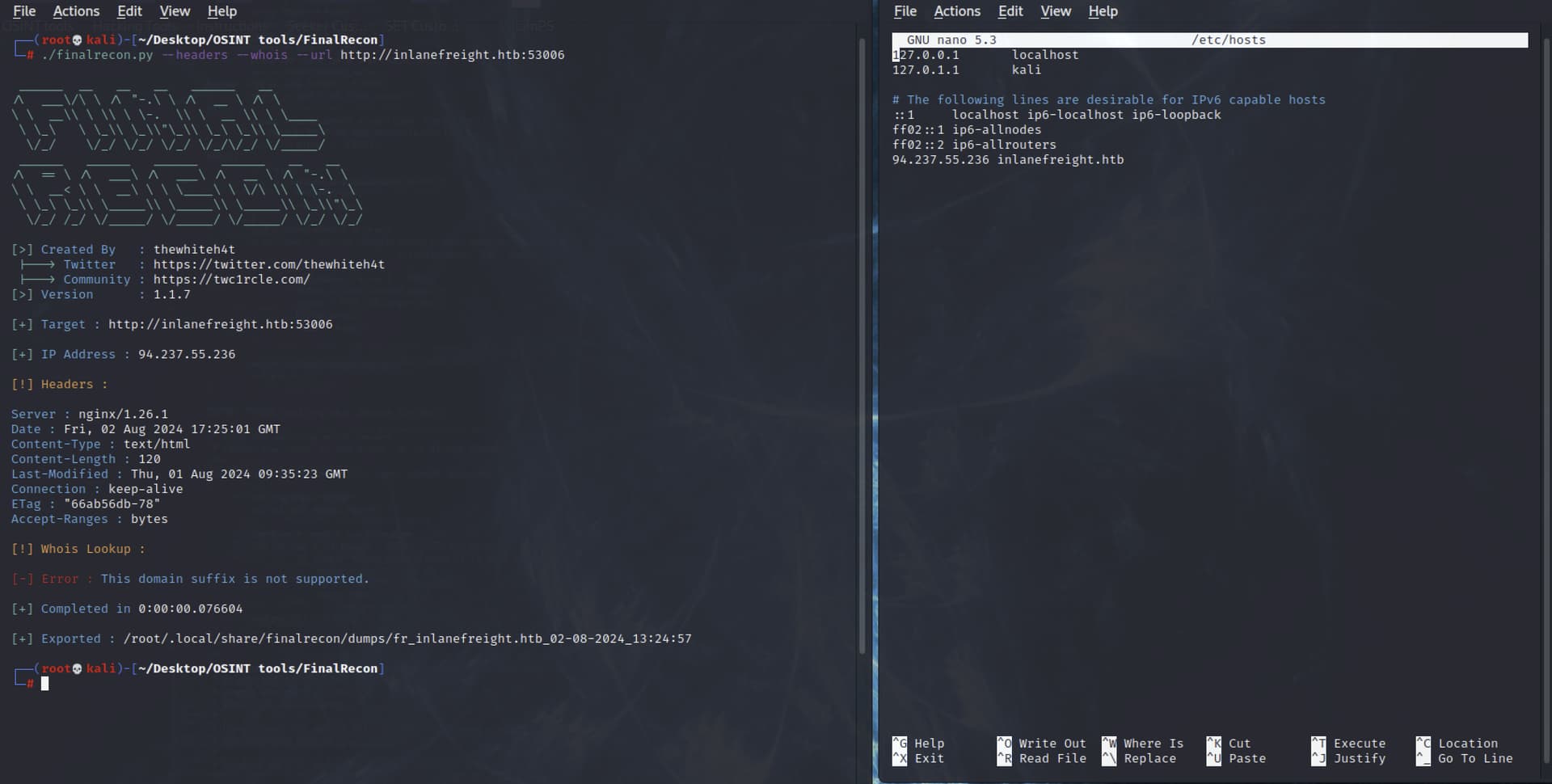 Information Gathering - Web Edition - Skills Assessment - academy - Hack The Box :: Forums
