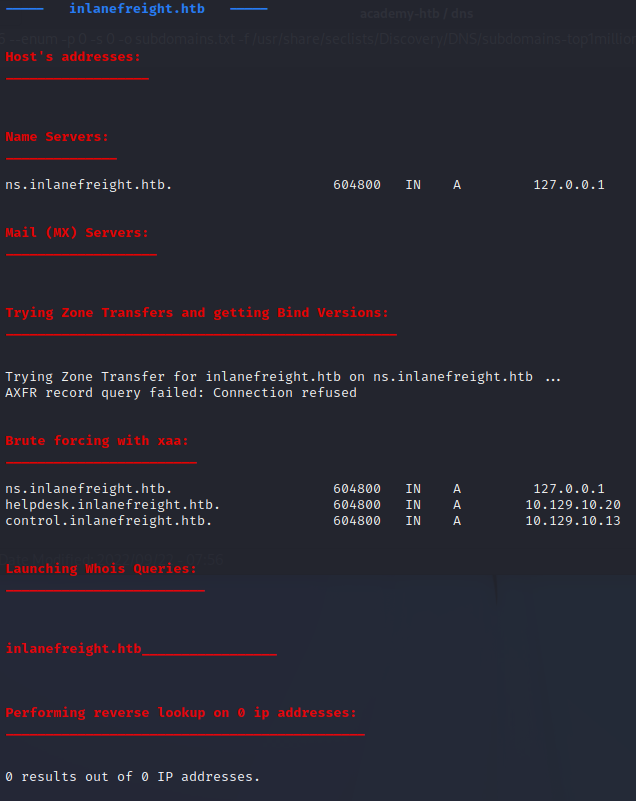 Attacking DNS - ATTACKING COMMON SERVICES - Academy - Hack The Box :: Forums